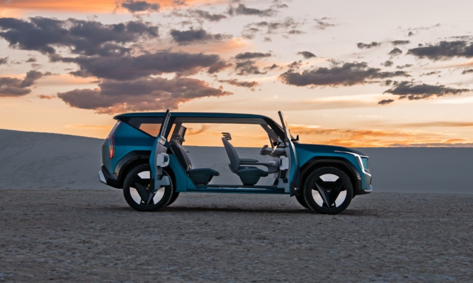 코치도어 적용은 무리였나 보다. 더 기아 EV9 티저로 살펴보기 | EVPOST